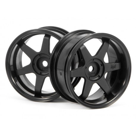HPI TE37 WHEEL 26MM BLACK (6MM OFFSET) - Tienda RC