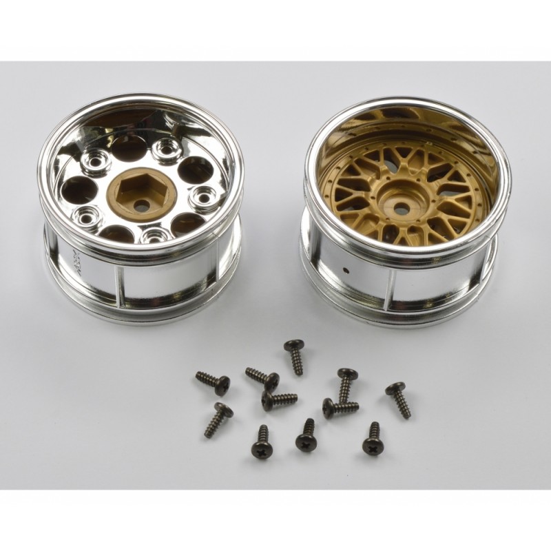 TAMIYA 2-PIECE WIDE MESH WHEELS (30MM) - Tienda RC