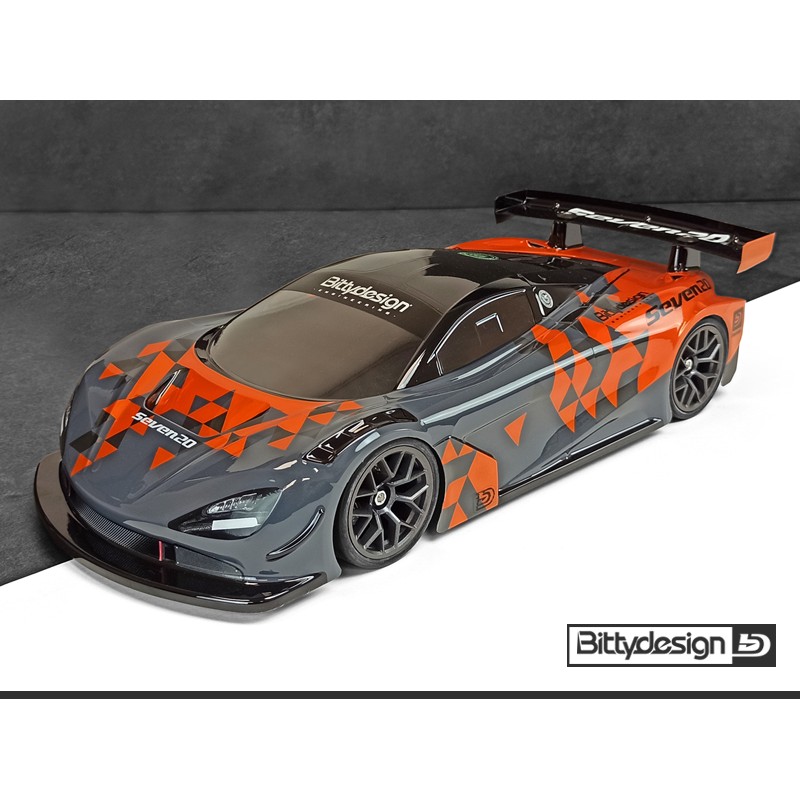 BITTY DESIGN SEVEN 20 1/10GT 190MM CLEAR BODY - Tienda RC