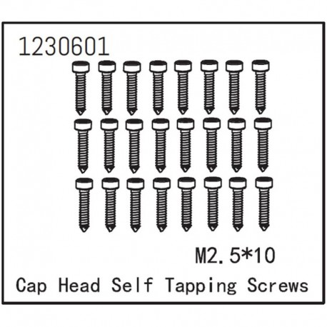 ABSIMA SELF-TAPPING CAP SCREW M2.5X12 - Tienda RC