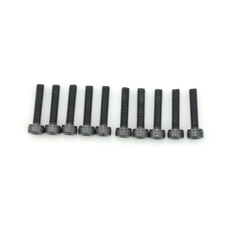 SCREW SOCKET HEAD HEX M3X14 STEEL BLACK (10PCS) - Tienda RC