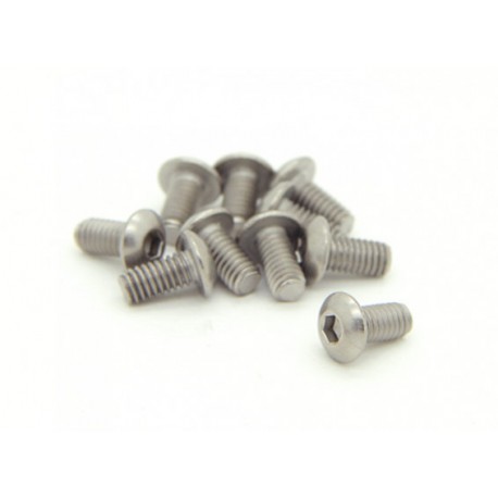 TITANIUM M4X8 BUTTON HEAD HEX SCREW (10 PCS) - Tienda RC