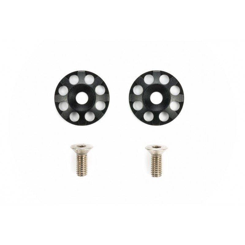 TAMIYA ALUMINUM WING WASHERS Black - Tienda RC