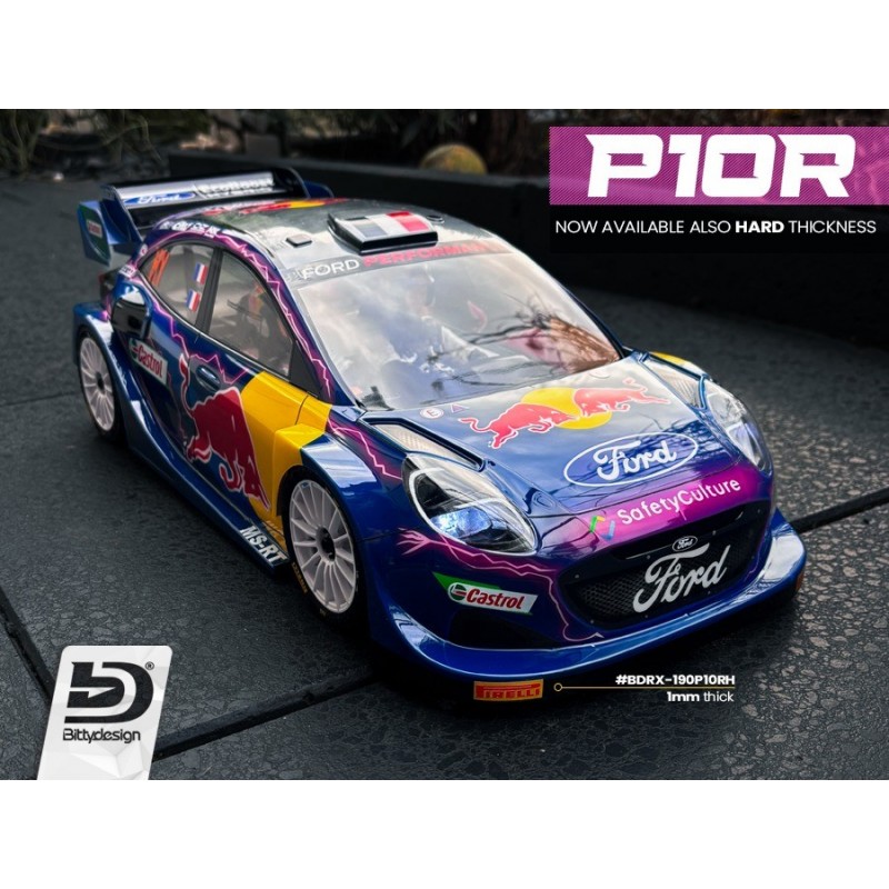 Bittydesign P10R 1/10 190mm rally clear body (Hard) - Tienda RC