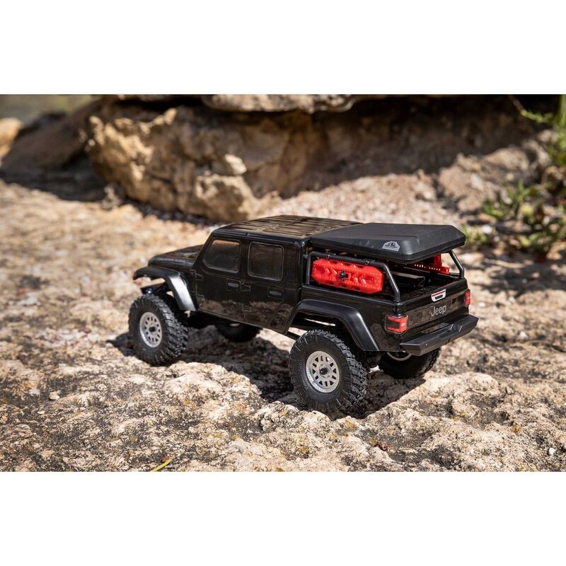 AXIAL 1/24 SCX24 Jeep JT Gladiator 4WD Rock Crawler Brushed RTR, Black ...