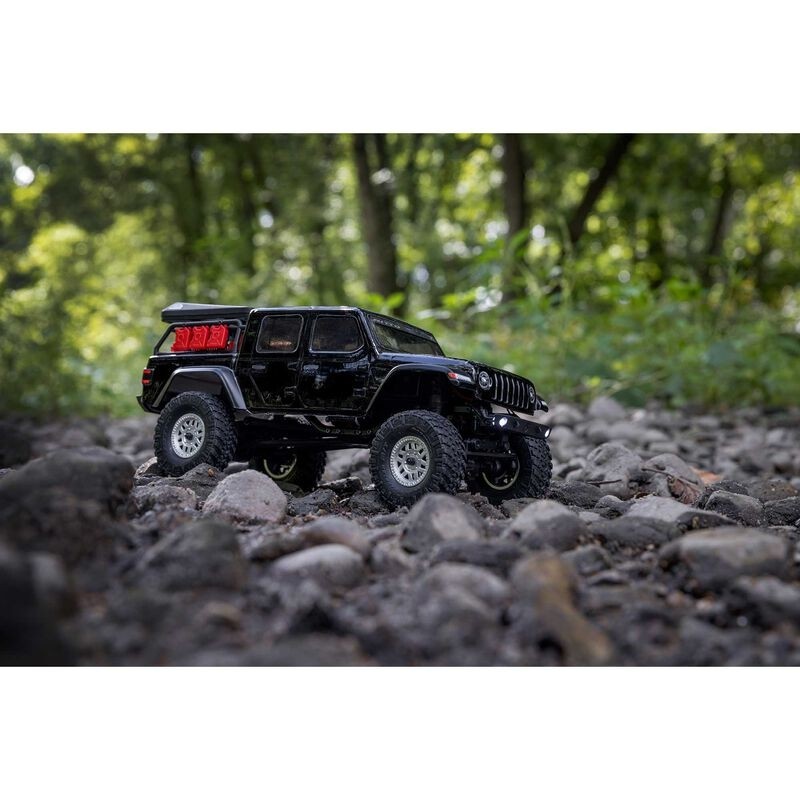 AXIAL 1/24 SCX24 Jeep JT Gladiator 4WD Rock Crawler Brushed RTR, Black ...