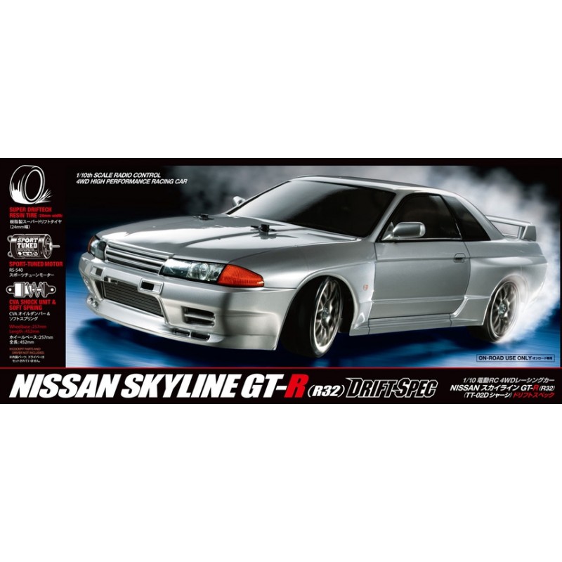 TAMIYA TT02D-SPEC NISSAN SKYLINE GT-R R32 (LUCES LED) - Tienda RC
