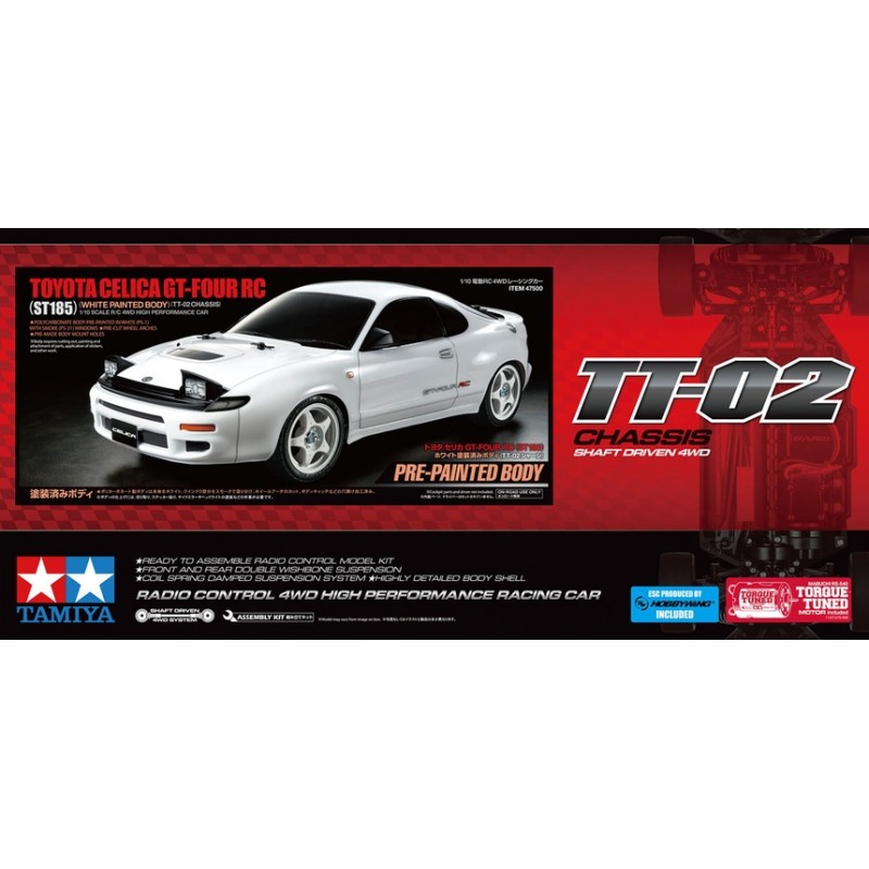 TAMIYA TT02 TOYOTA CELICA GT-FOUR ST185 (Painted Body) - Tienda RC