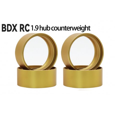 Bdx Rc Brass Heavy 1.9Inch Beadlock Wheel Rim Hub for 1/10 RC Crawler ...