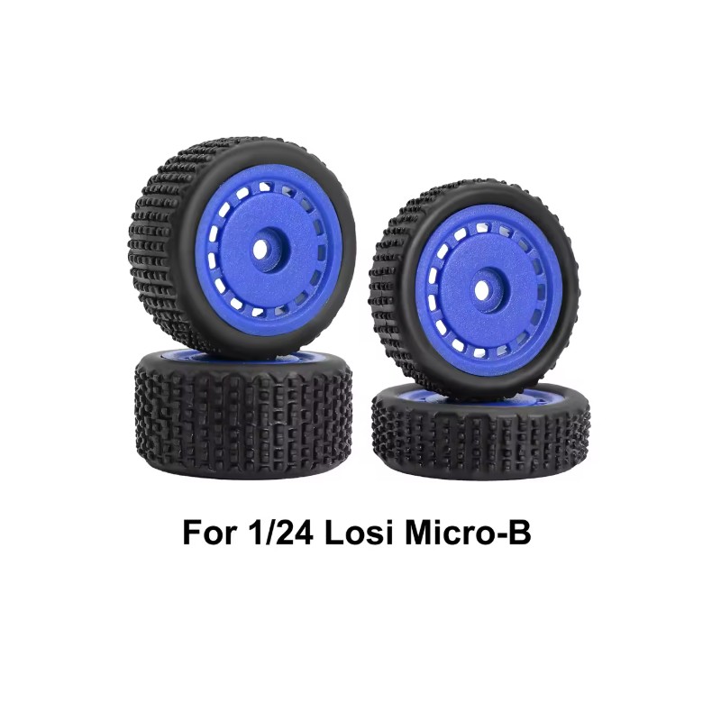 Austar Tires & Wheels Mounted, blue: Micro-B - Tienda RC