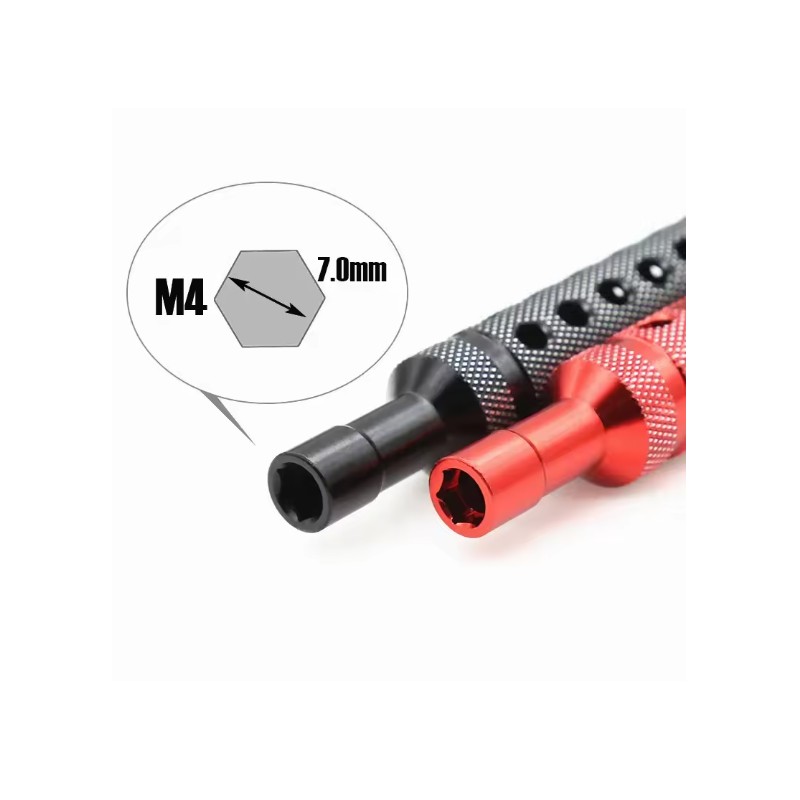 Rs-Rc Mini Nut Driver 7.0MM (Red) - Tienda RC