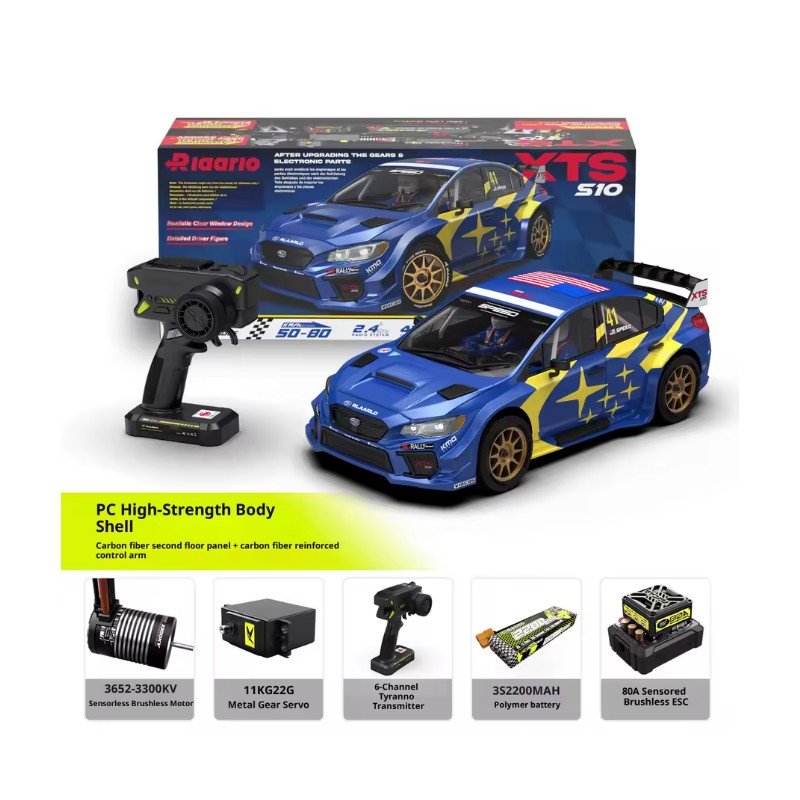 Rlaarlo 1/10 Scale RTR 4WD Carbon Fiber Brushless RC Rally Car | XTS ...